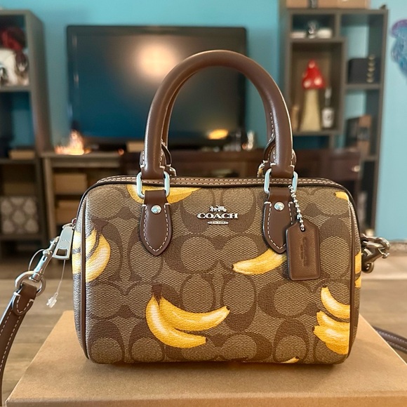 Coach | Bags | Coach Mini Rowan Crossbody Satchel Bag In Signature ...